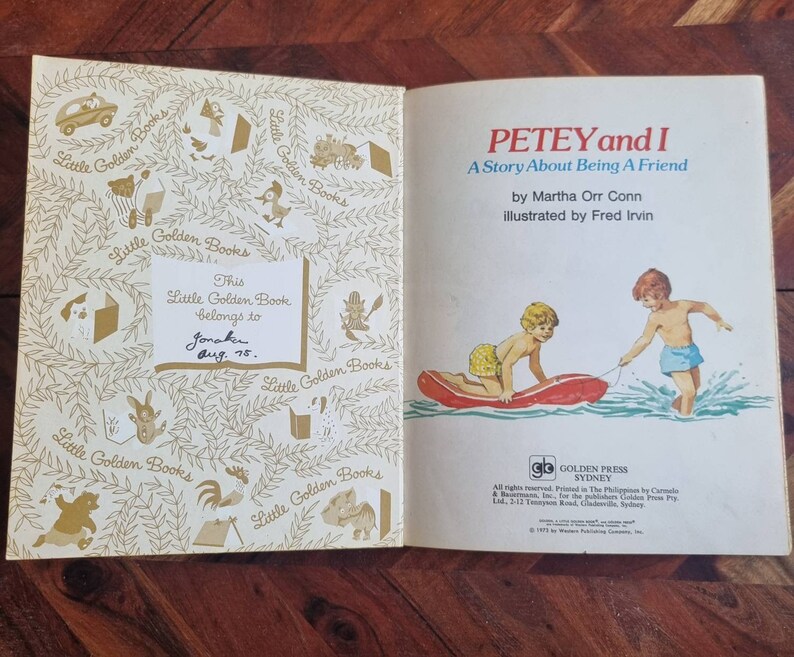 Vintage Children's Book Little Golden Book Petey and I - Etsy