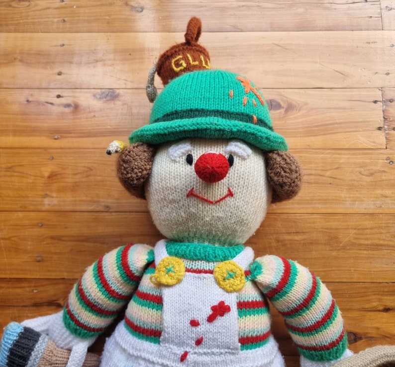 Handmade Knitted Clown Sydney Slapstick Painter Clown Red Nose Gang ...