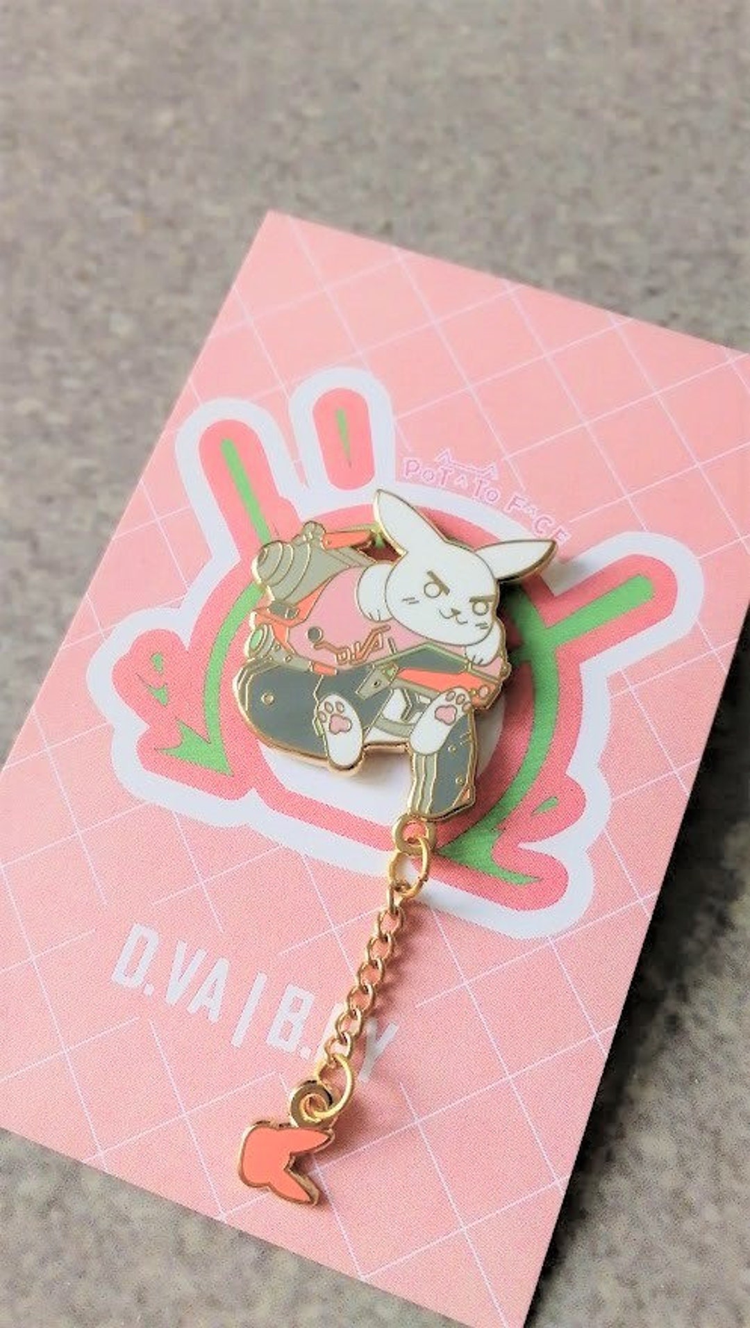 D.va Bunny Weapon Charm | Overwatch 2 Enamel Pin - Etsy