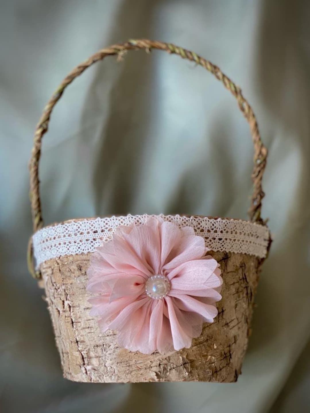 Flower Girl Basket With Flower - Etsy