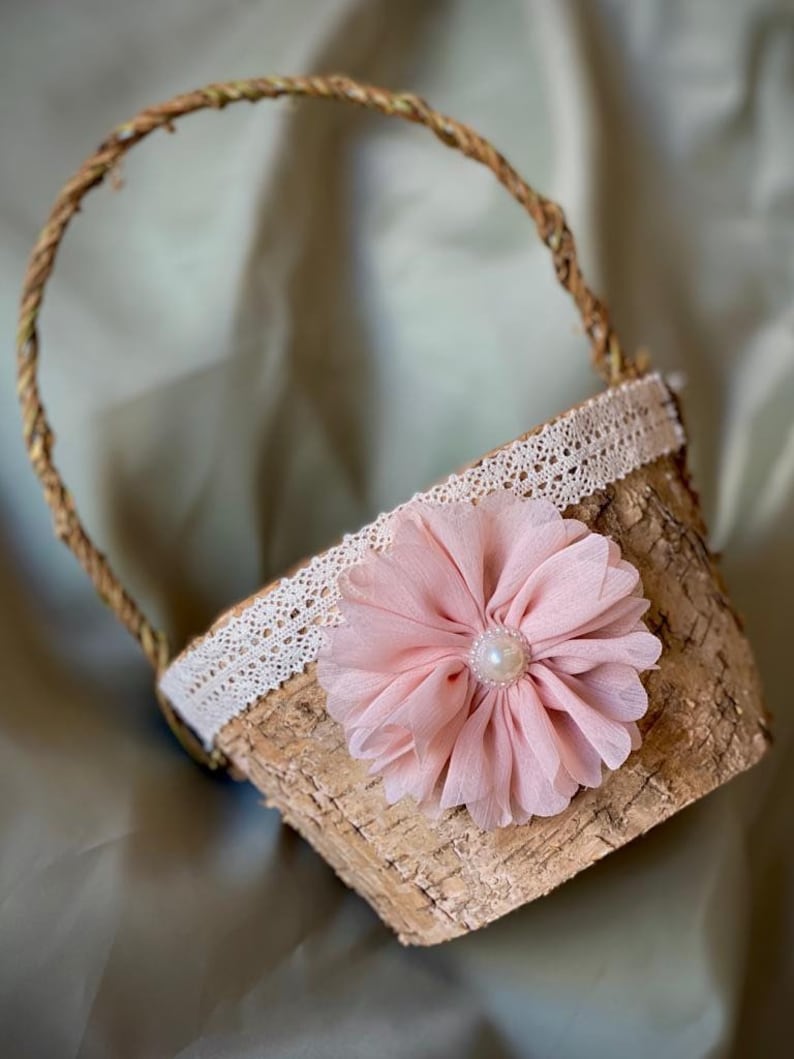 Flower Girl Basket With Flower - Etsy
