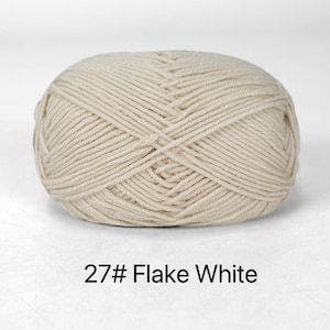 Cream Pink Purple Milk Cotton Yarn - DK Weight - Soft Blend for ...
