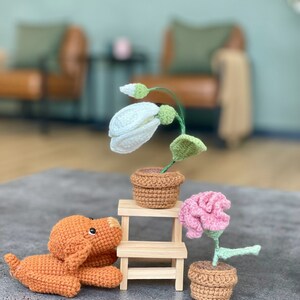 January Birth Flower Crochet Collection: Crocheted Potted Snowdrops ...