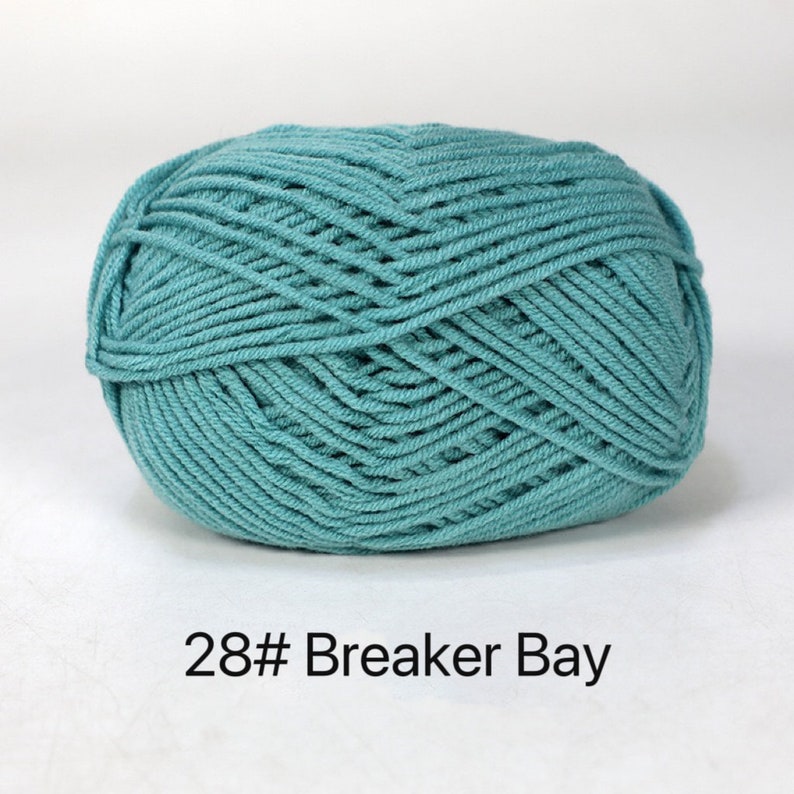 Blue Milk Cotton Yarn - DK Weight - 80% Cotton - 50g Weight - Ideal for ...