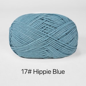 Blue Milk Cotton Yarn - DK Weight - 80% Cotton - 50g Weight - Ideal for ...