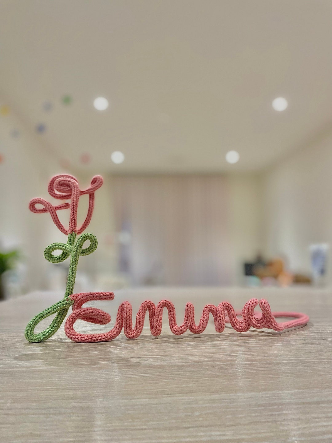 Handcrafted Wire Art Rose With Custom Name - Unique Personalized Gift ...
