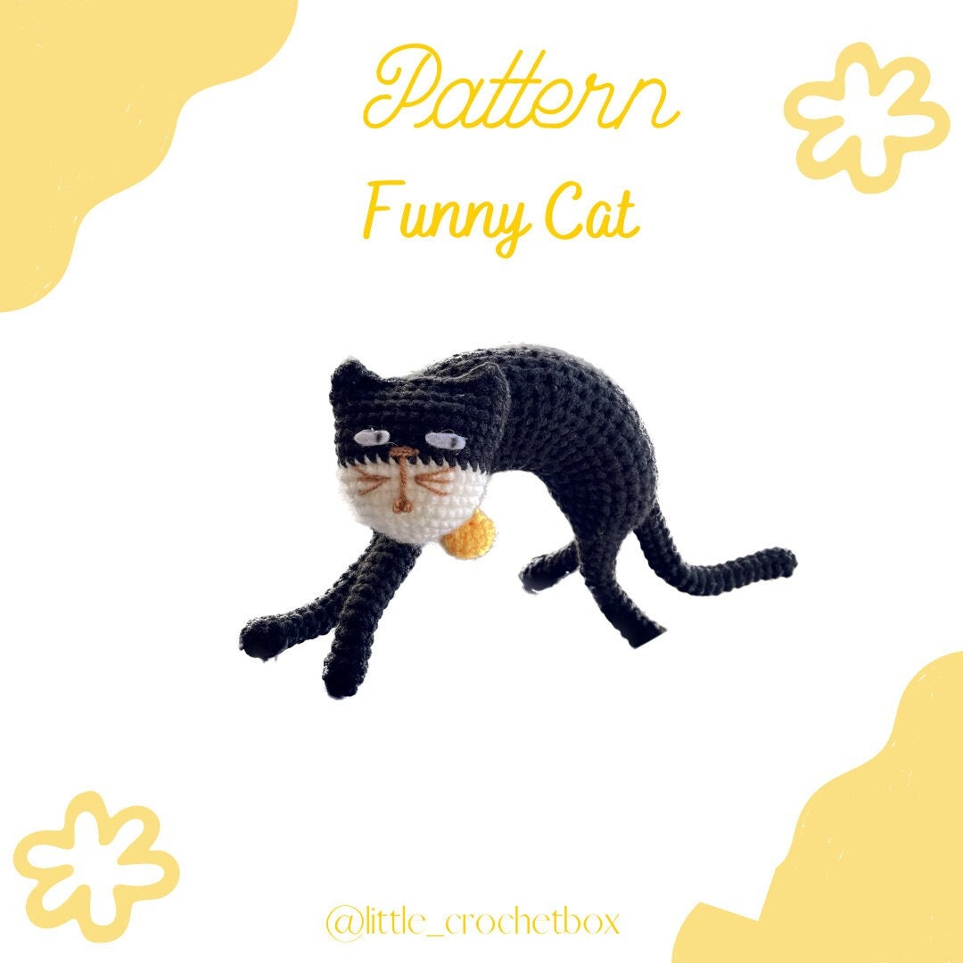 Crochet Pattern - Funny Cat DIY Pattern - Etsy