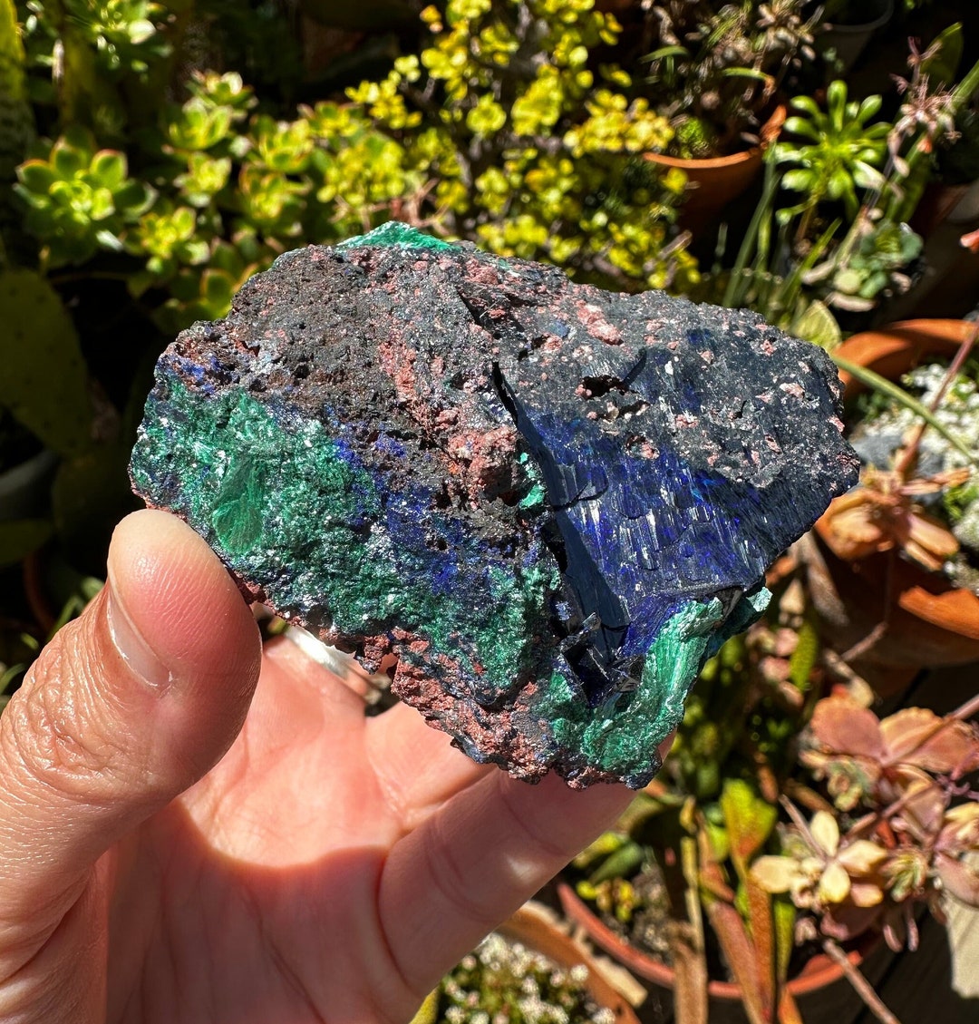 Azurite With Malachite Rough | Raw Azurite | Raw Malachite | Azurite on ...