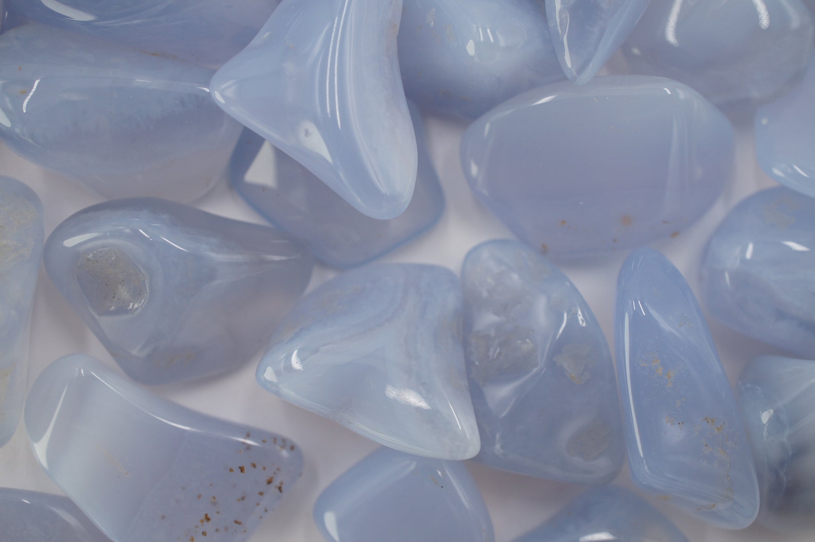 Blue Chalcedony Tumbled Stone Small Chalcedony - Etsy