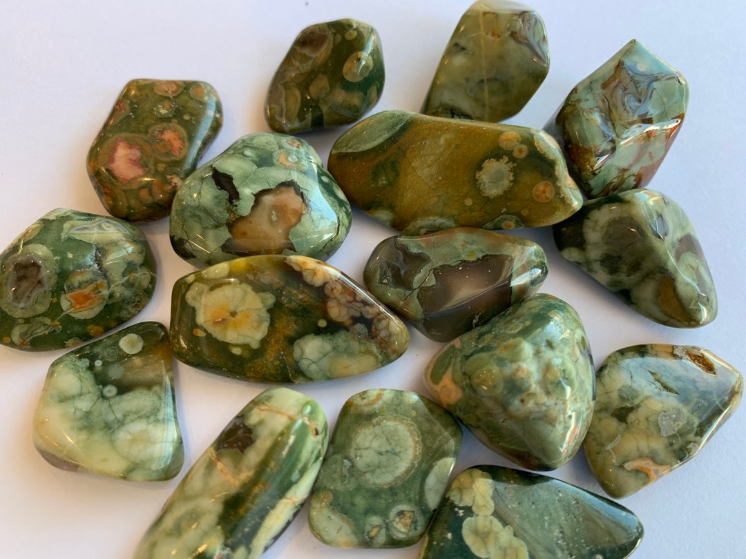 Rainforest Jasper Tumbled Stone - Etsy