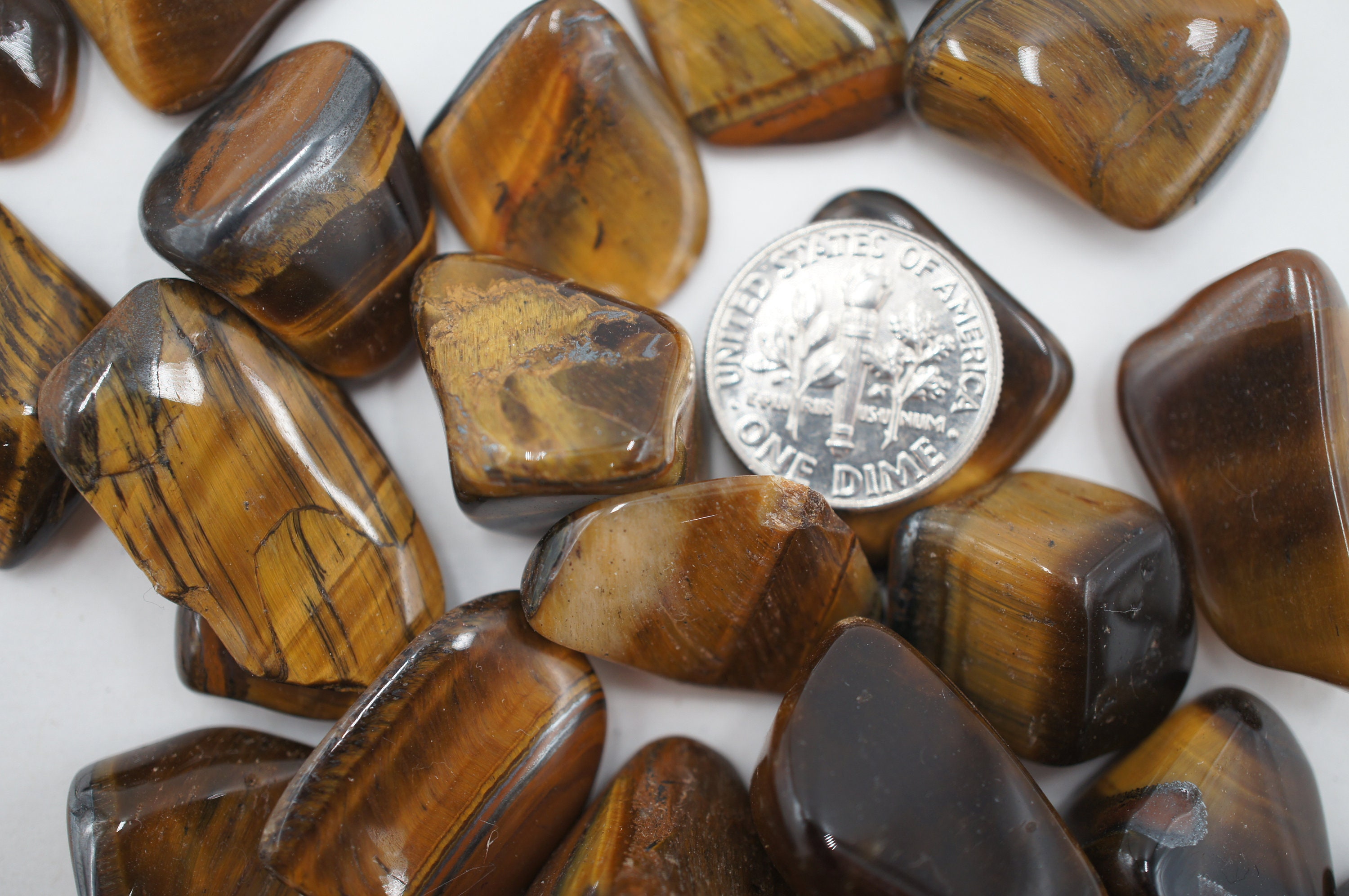 Gold Tigers Eye Tumbled Stone Small Tigers Eye Tumble | Etsy
