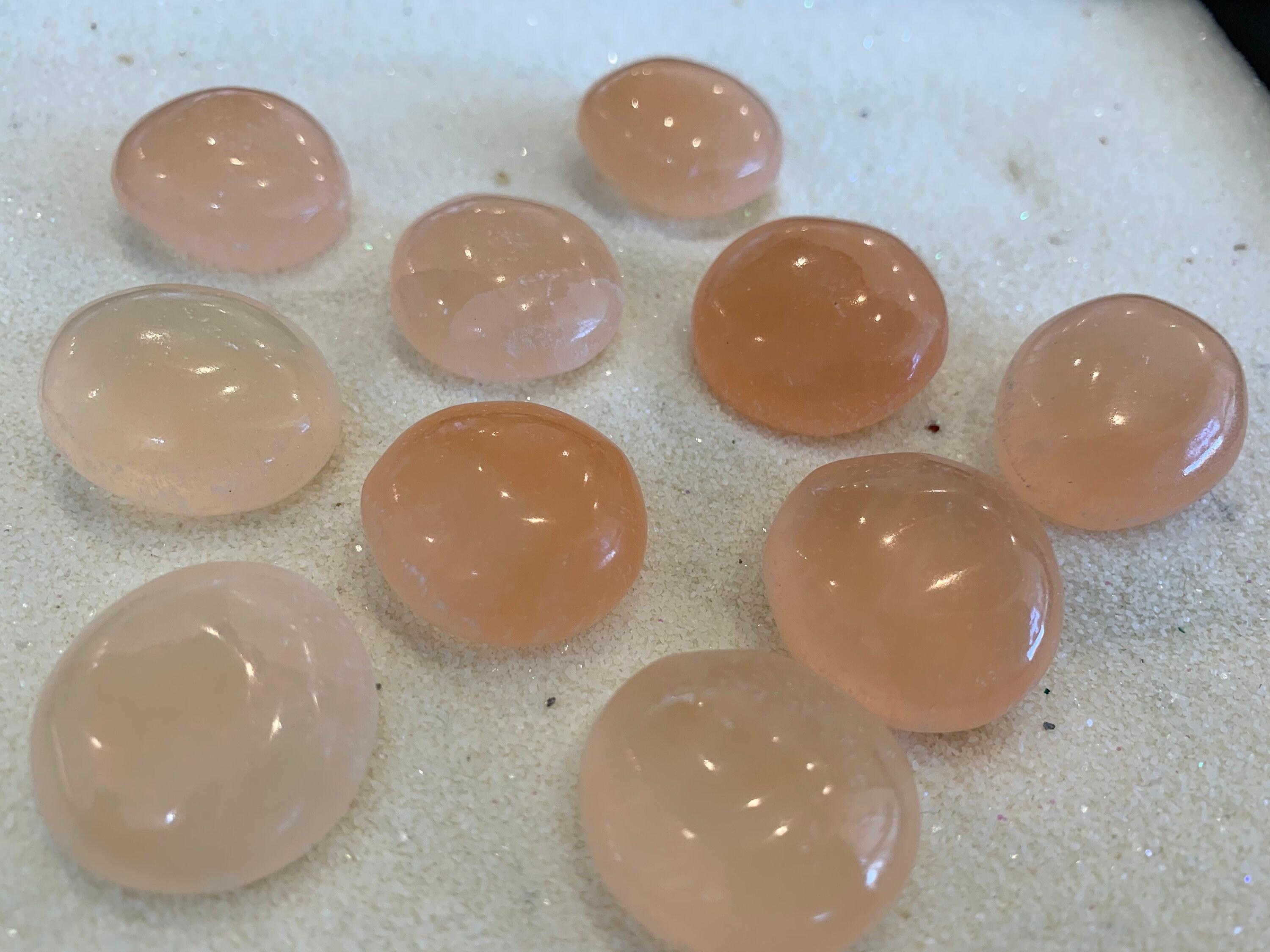 Peach Selenite Tumbled Stone, Peach Selenite Tumble - Etsy