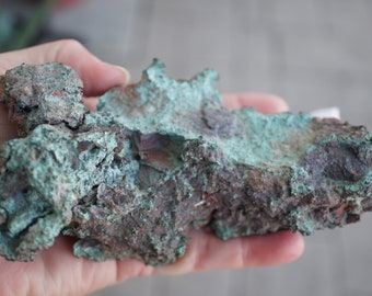 Large Native Copper Specimen With Chrysocolla Natural Raw Copper ...