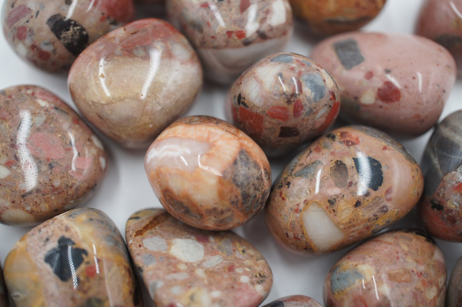 Conglomerate Jasper Tumbled Stone - Etsy