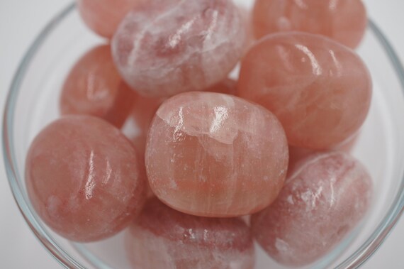 Rose Calcite Tumbled Stone - Etsy