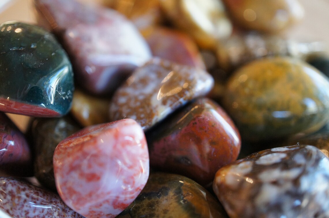 Small Ocean Jasper Tumbled Stone - Etsy