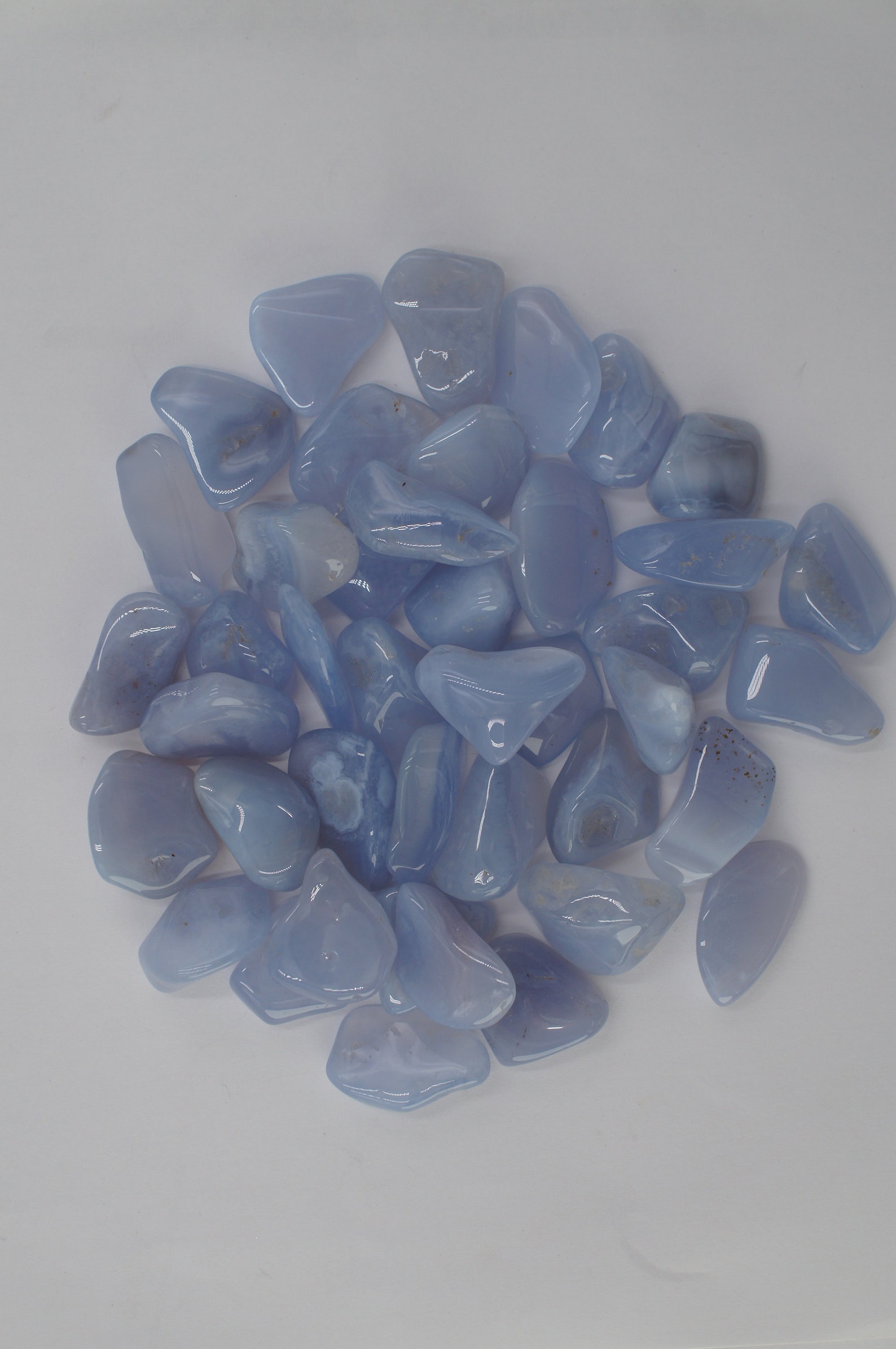 Blue Chalcedony Tumbled Stone Small Chalcedony - Etsy