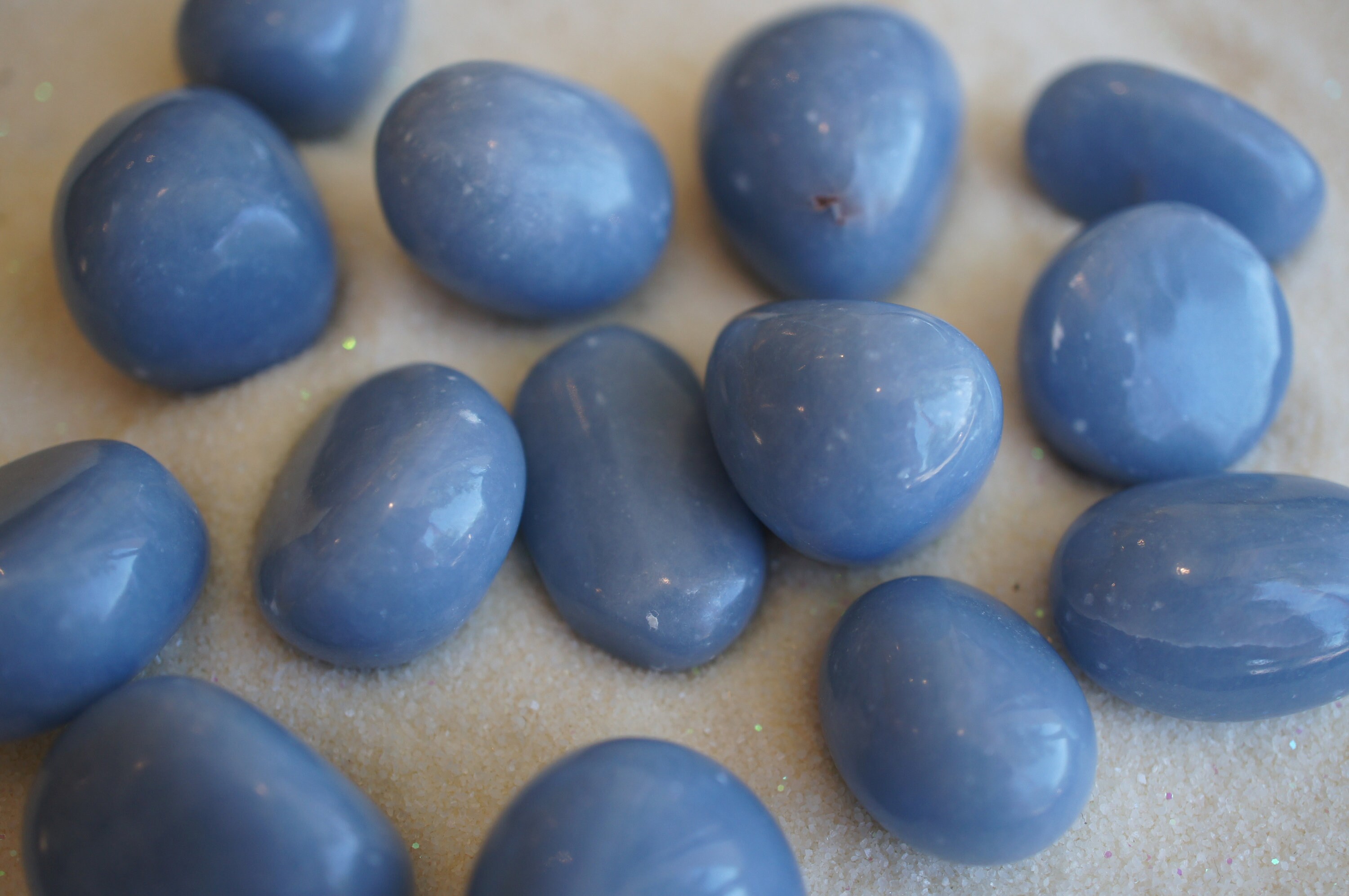 Angelite Tumbled Stone Angelite Tumble - Etsy Australia