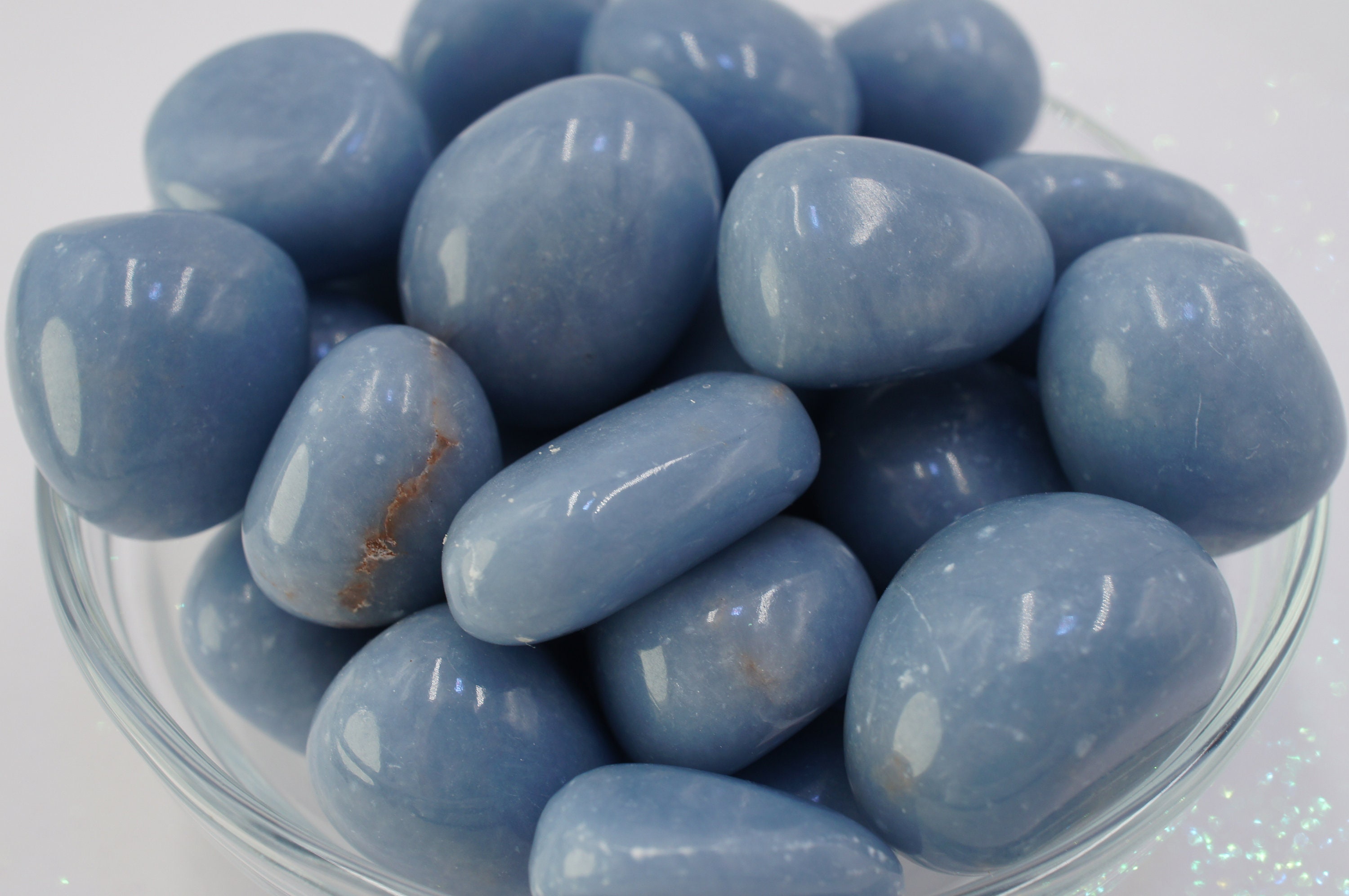 Angelite Tumbled Stone Angelite Tumble | Etsy