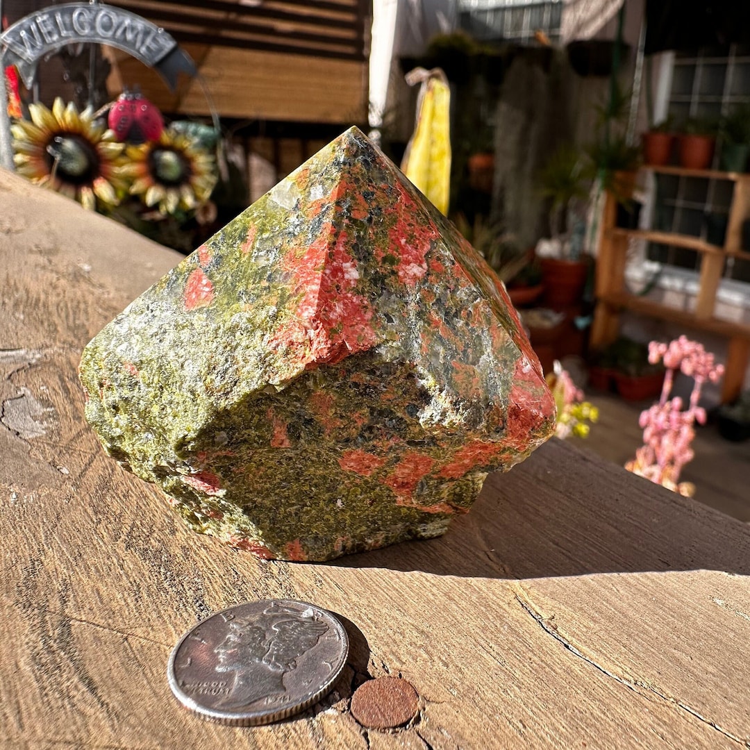 Unakite Point | Polished Unakite | Raw Unakite Point | Point - Etsy