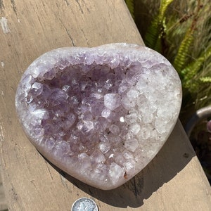 Amethyst Heart, Raw Amethyst Heart - Etsy
