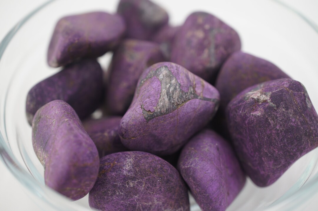 Purpurite Tumbled Stone, Rare Purpurite Stone - Etsy