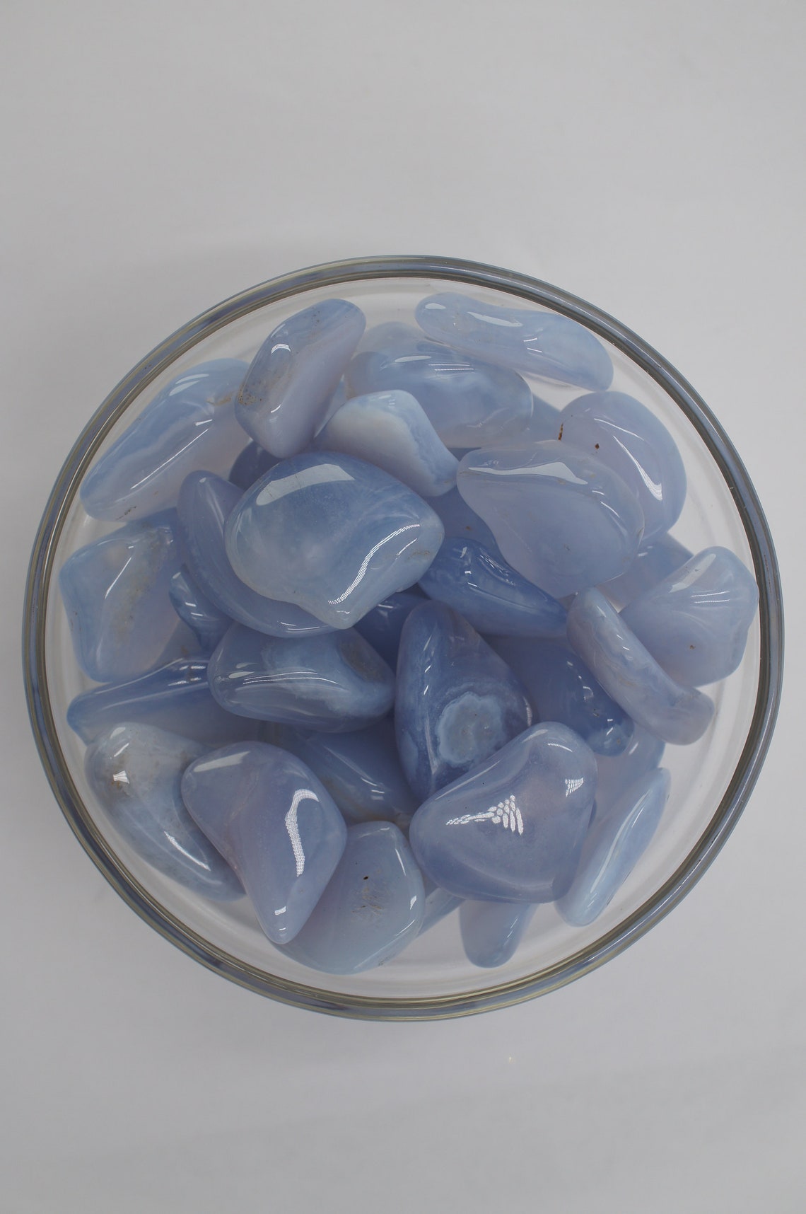 Blue Chalcedony Tumbled Stone Small Chalcedony | Etsy