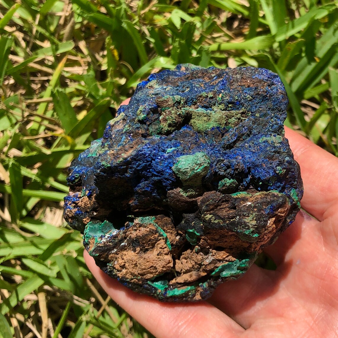 Lapis Azuri Rough Natural Cluster Azurite Specimen With Green - Etsy