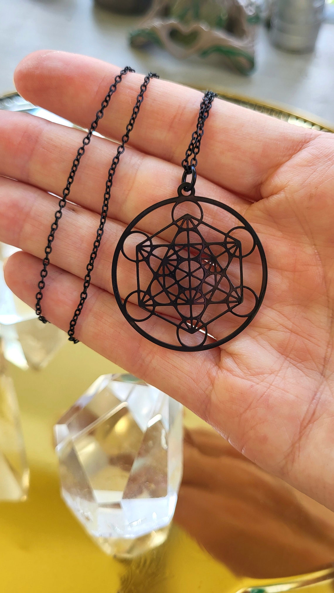 Metatron Cube Necklace Sacred Geometry Jewelry for Men and - Etsy