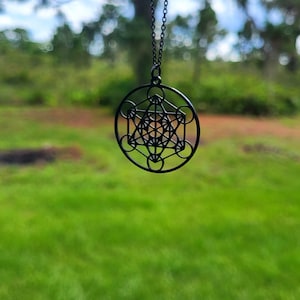Metatron Cube Necklace: Sacred Geometry Pendant, Universe Symbol - Etsy