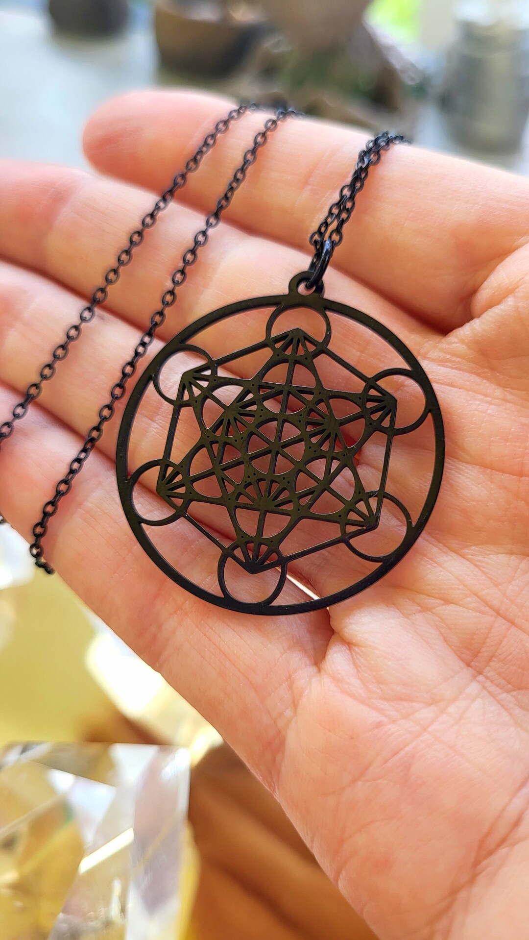 Metatron Cube Necklace: Sacred Geometry Pendant, Universe Symbol - Etsy