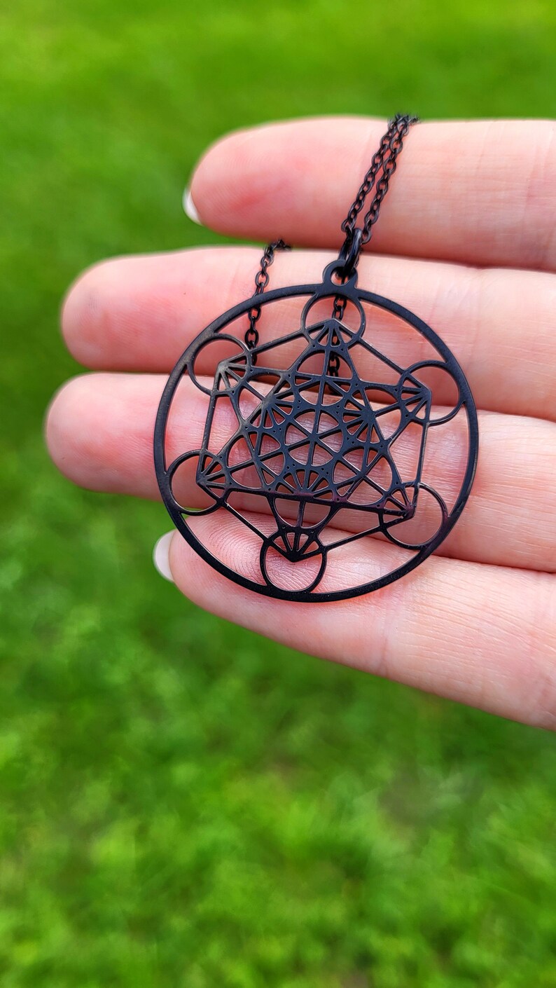 Metatron Cube Necklace: Sacred Geometry Pendant, Universe Symbol - Etsy