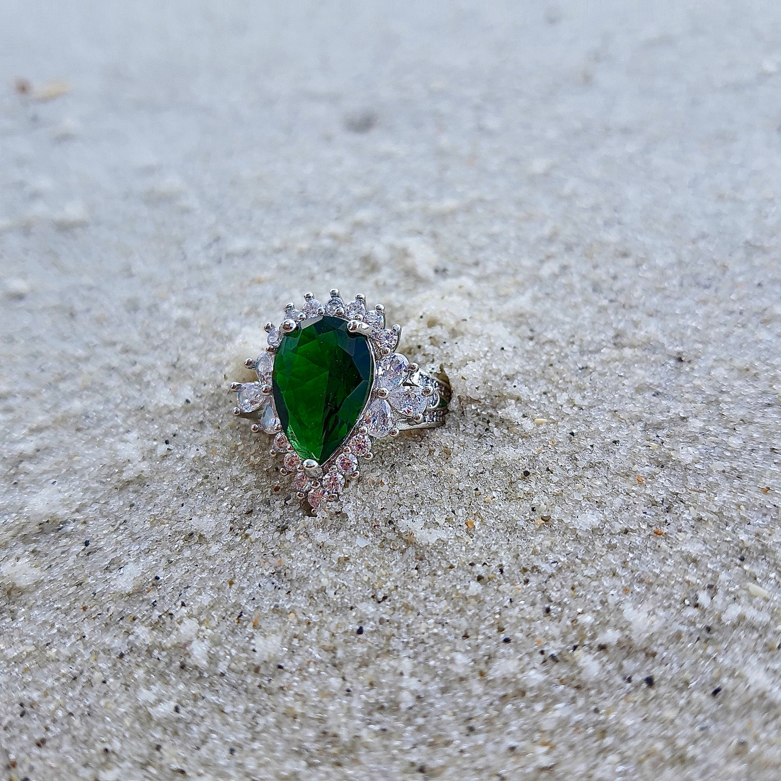 Amulet Talisman Emerald Ring Luxury Almond Shape. Magical - Etsy