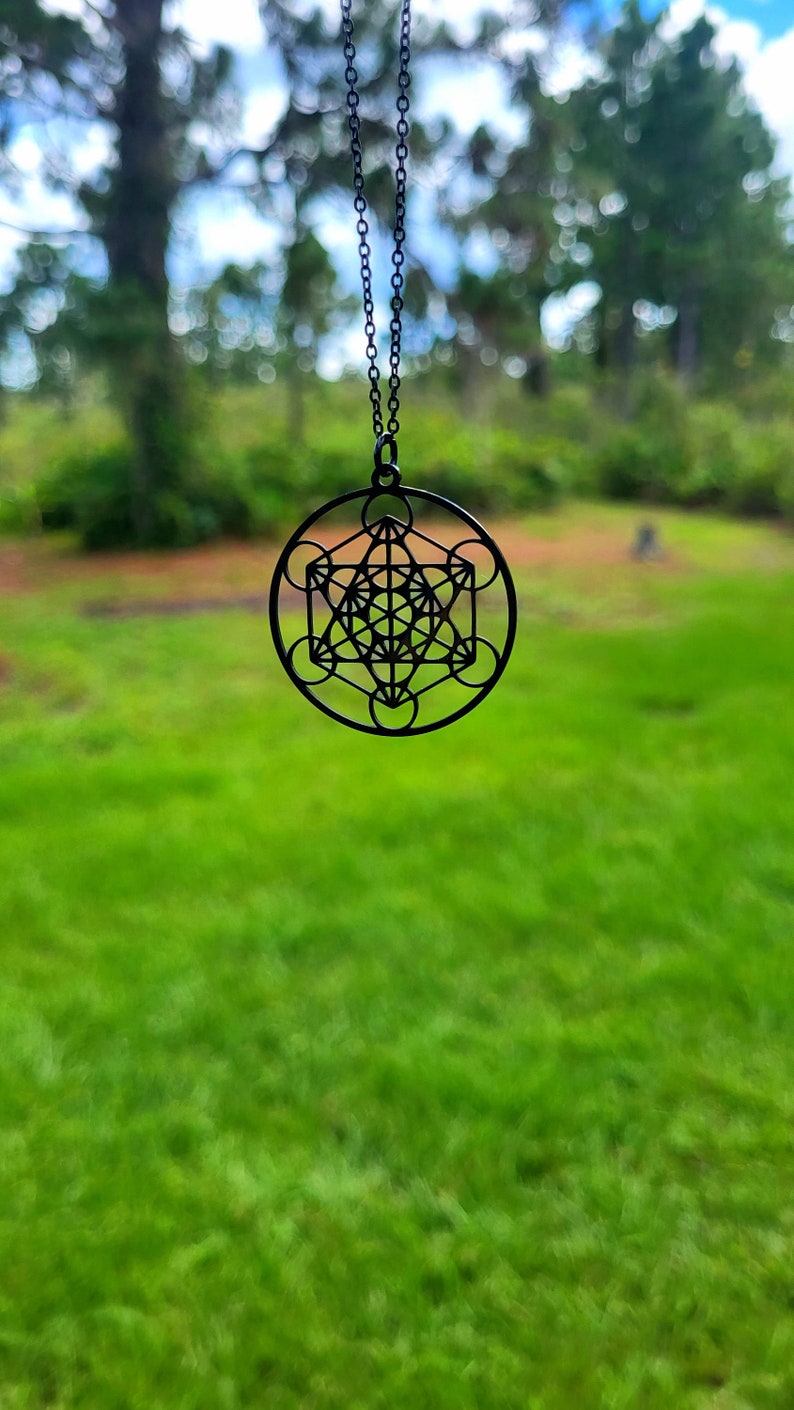 Metatron Cube Necklace: Sacred Geometry Pendant, Universe Symbol - Etsy