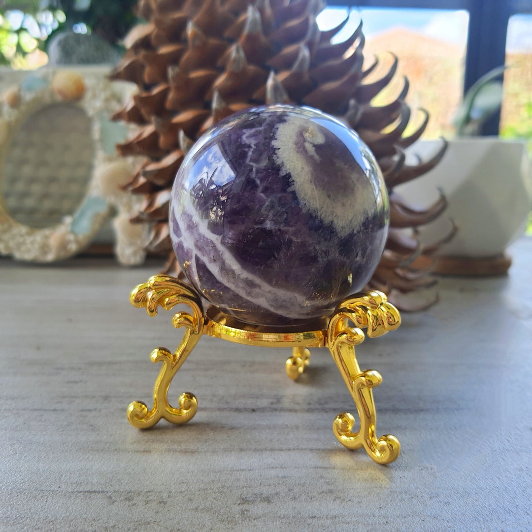 Dream Amethyst Sphere Ball Natural Healing Crystal. Third Eye Chakra ...