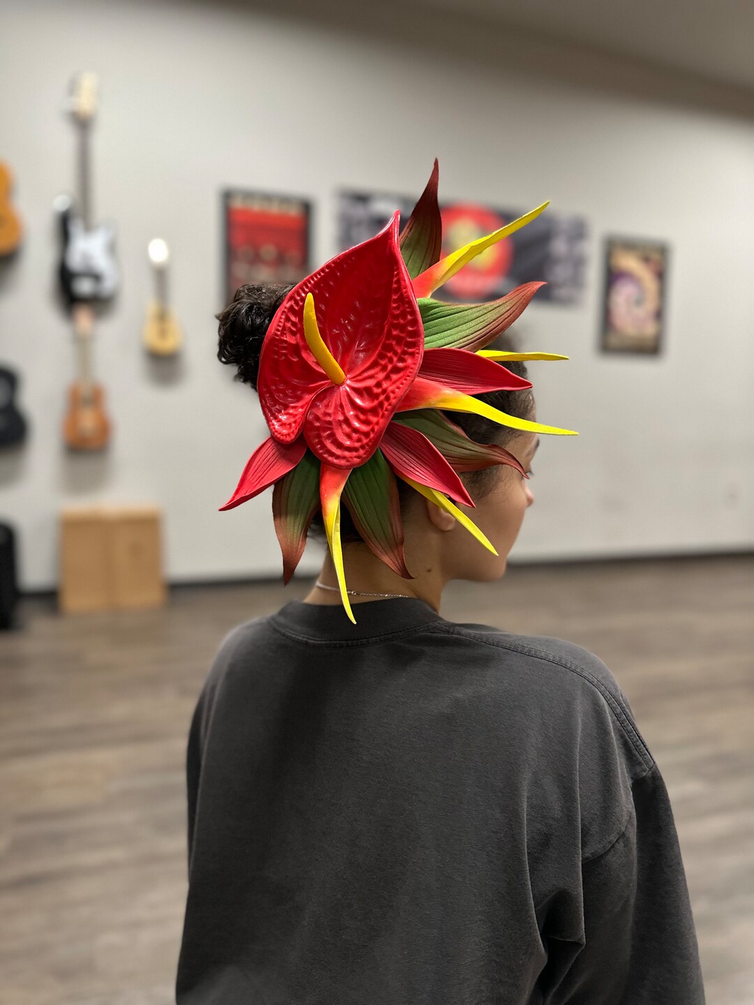 Anthurium Lily Flower Hula Hair Piece for Hawaiian Hula - Etsy