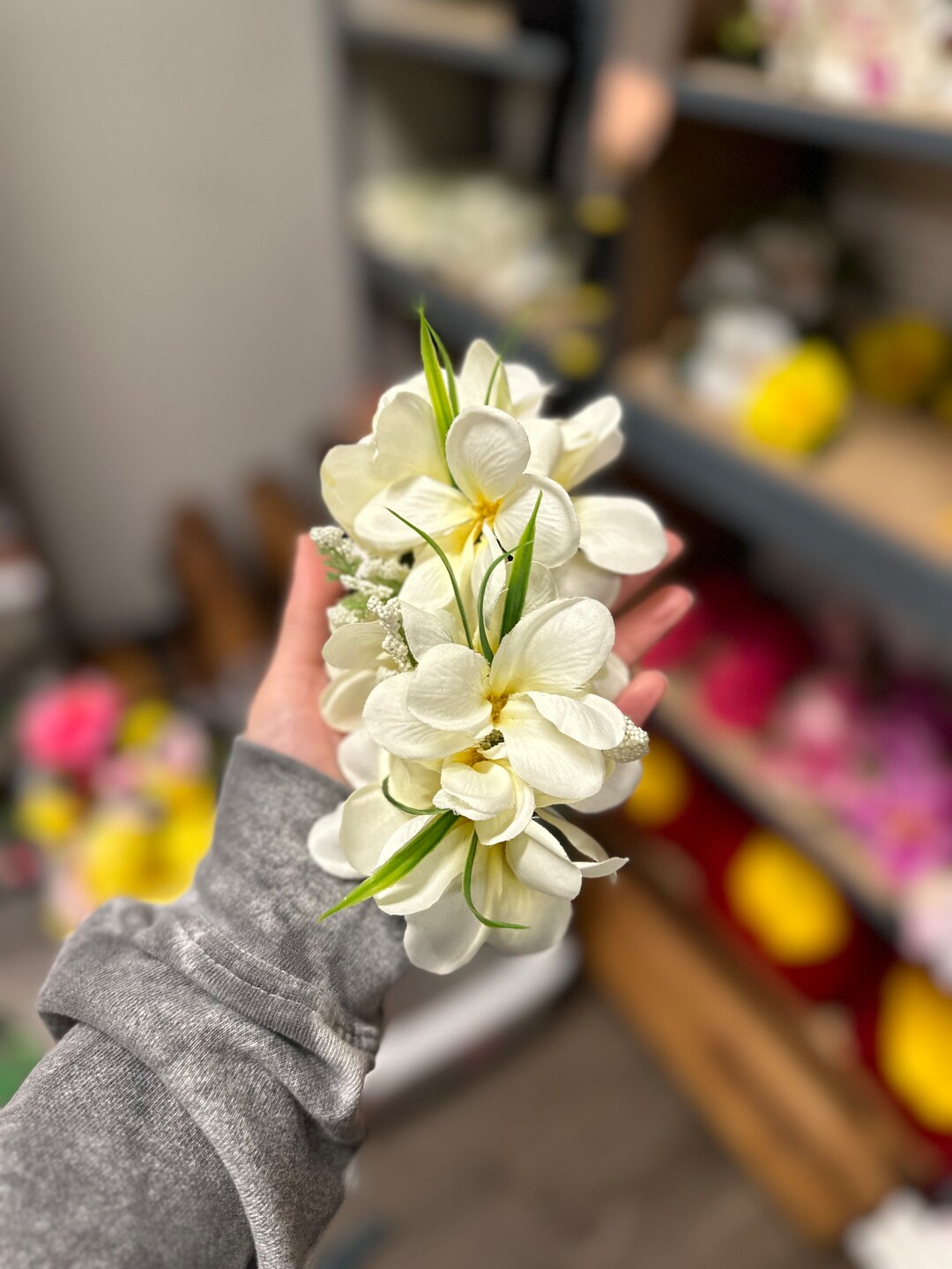 Plumeria Flower Hula Hair Piece for Hawaiian Hula Dancer,casual,wedding ...