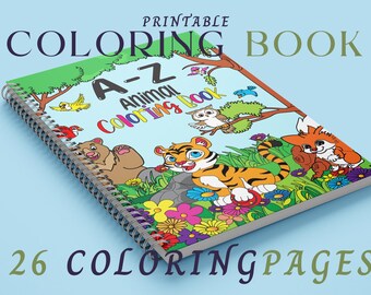 Alphabet Animal Adventure Printable Coloring Pages - Etsy