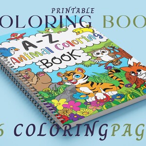 Printable ABC Animal Alphabet Personalized Coloring Book for Kids, ABC ...