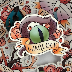 Matte D&D 5e Class Stickers, Decorative for Stationary, Laptop, Planner ...