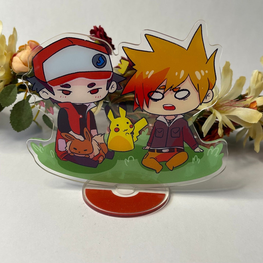 Pokemon Red and Green/blue Acrylic Stand - Etsy