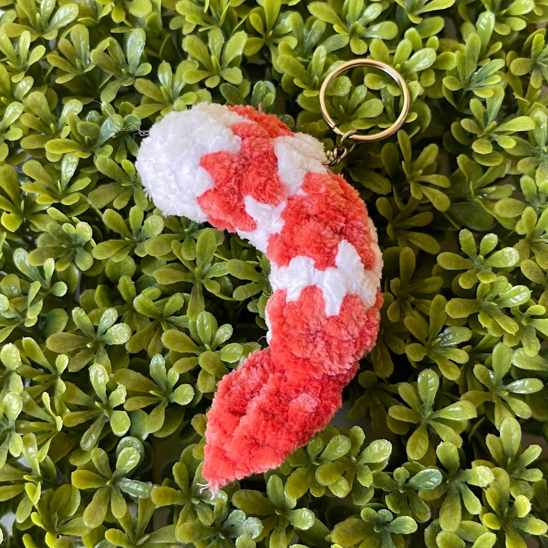Small Crochet Shrimp Keychains - Etsy