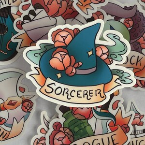 Matte D&D 5e Class Stickers, Decorative for Stationary, Laptop, Planner ...