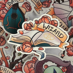 Matte D&D 5e Class Stickers, Decorative for Stationary, Laptop, Planner ...