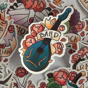 Matte D&D 5e Class Stickers, Decorative for Stationary, Laptop, Planner ...