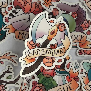 Matte D&D 5e Class Stickers, Decorative for Stationary, Laptop, Planner ...