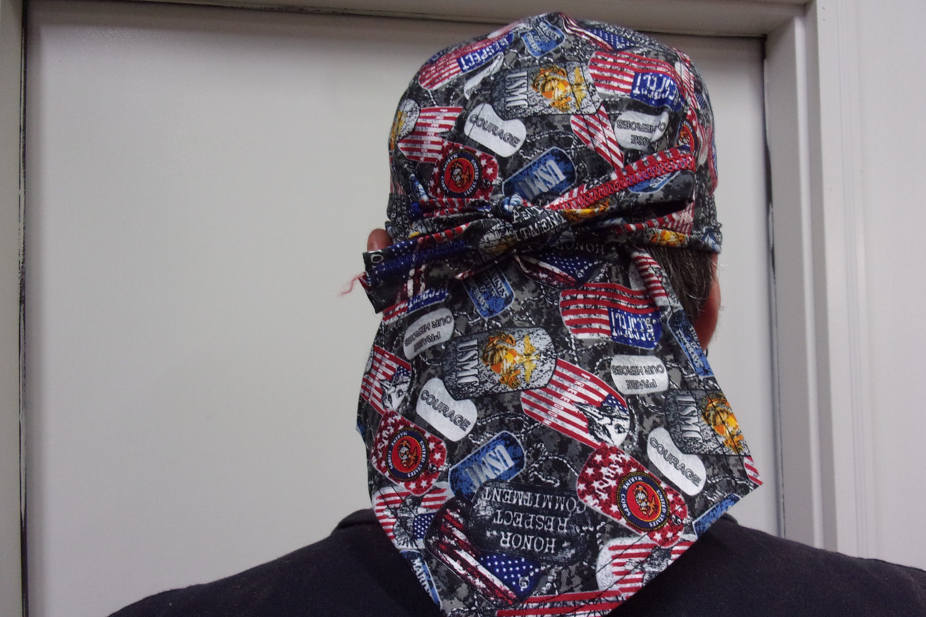 USMC Biker Style Skull Cap Doo Rag - Etsy