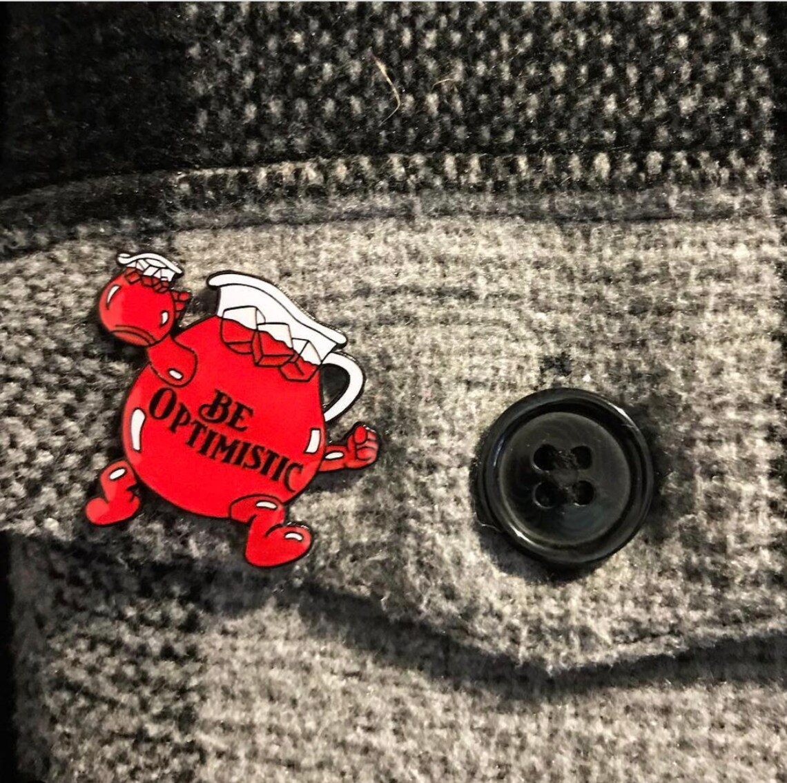 1.230mm Be Optimistic Kool Enamel Pin | Etsy