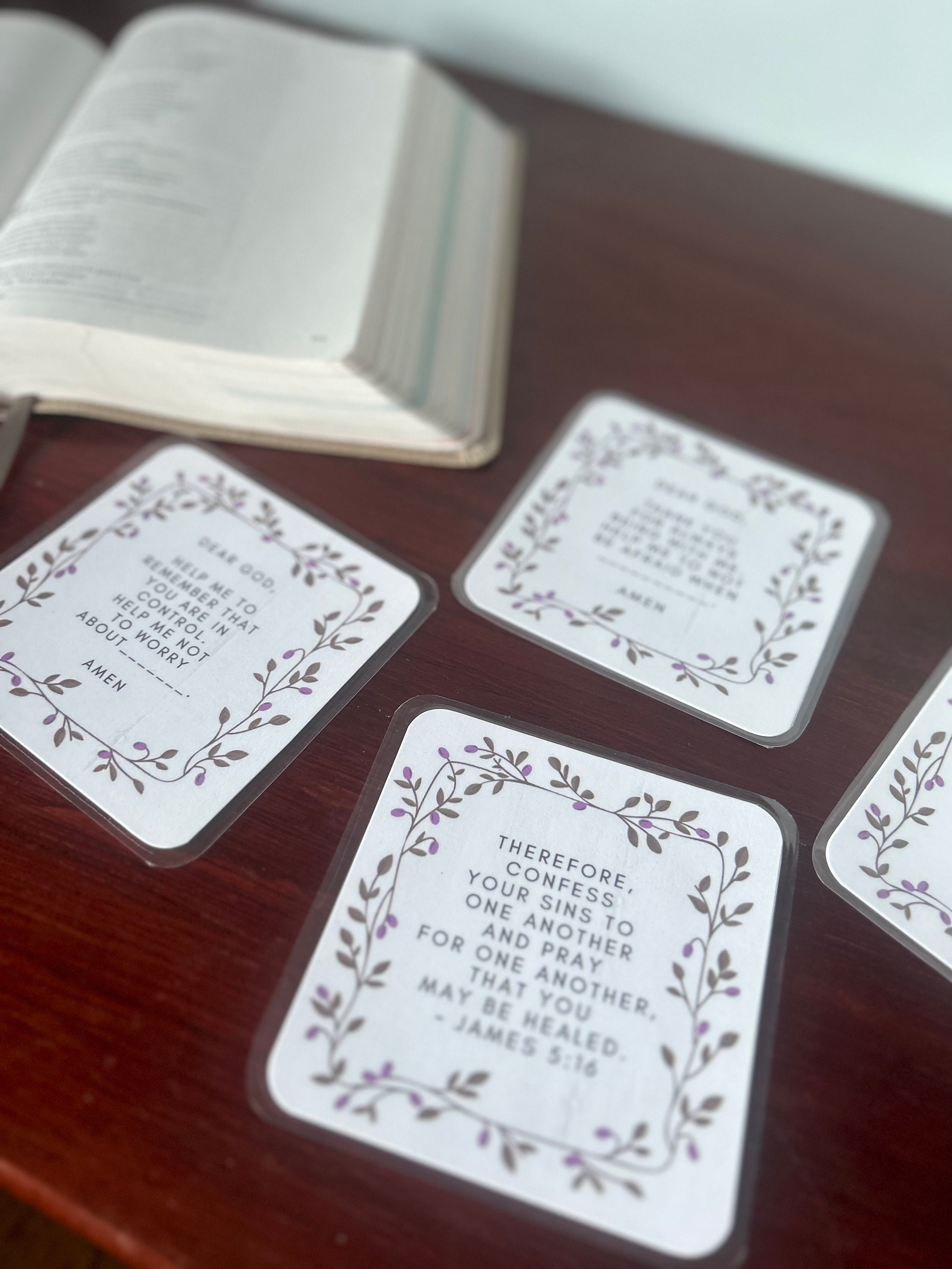 Prayer and Scripture Cards - Etsy