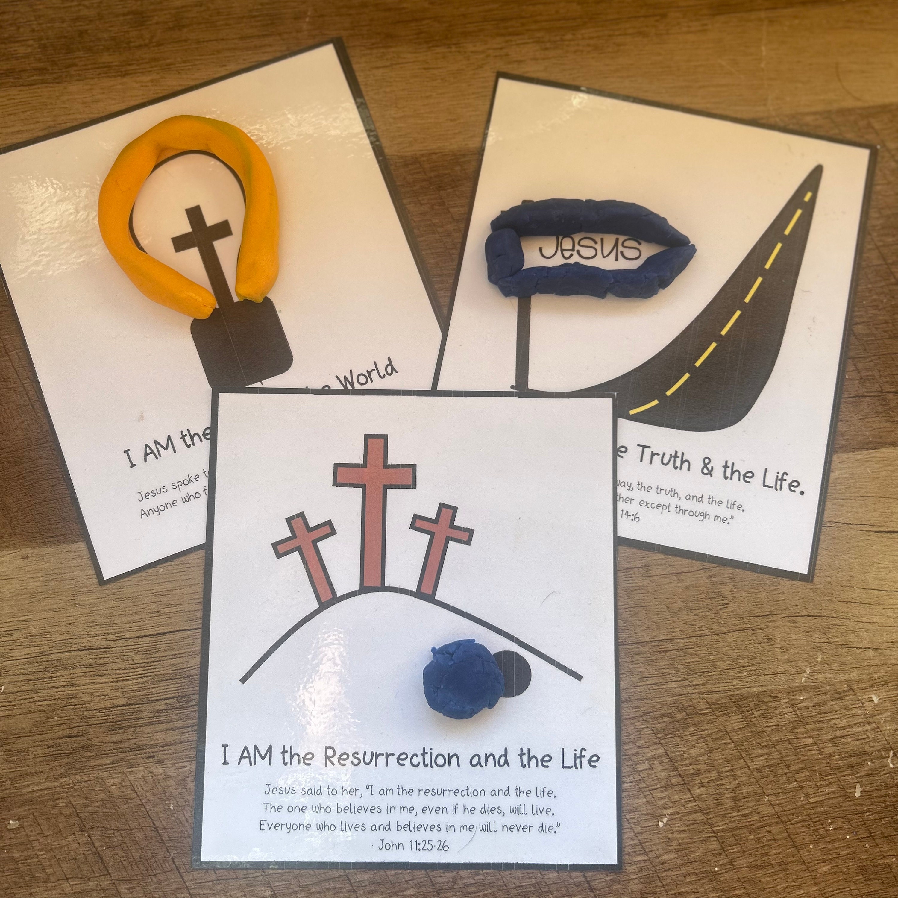 Jesus I AM Play Dough Mats - Etsy